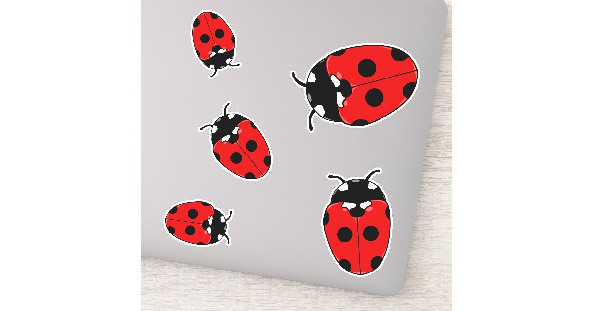 Cute Ladybugs Garden Insects Sticker | Zazzle