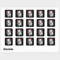 Cute Lamb Christmas Funny Animal Lover Farmer Square Sticker | Zazzle