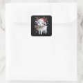 Cute Lamb Christmas Funny Animal Lover Farmer Square Sticker | Zazzle