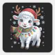 Cute Lamb Christmas Funny Animal Lover Farmer Square Sticker | Zazzle