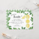 Cute Lemon 1st Birthday Invitation | Zazzle