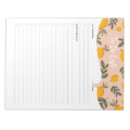 Cute Lemon Illustration To do List Checklist Lined Notepad | Zazzle