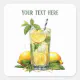 Cute lemonade add text Business Square Sticker | Zazzle