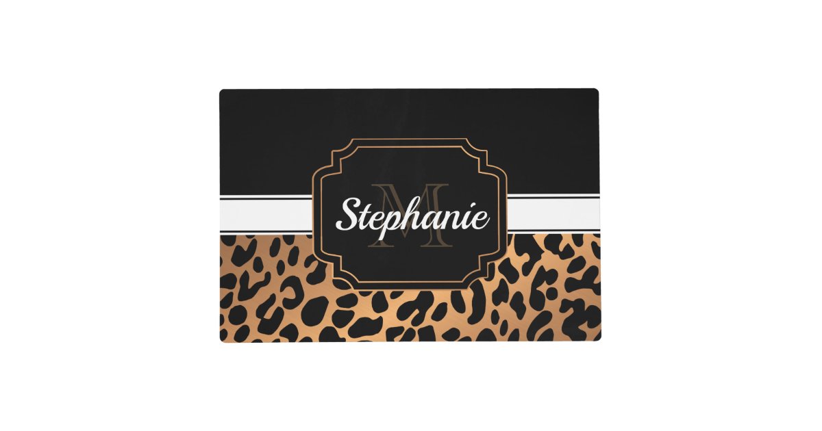 Cute Leopard Print Placemat | Zazzle