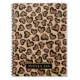 Cute Leopard Print with Custom Name Notebook | Zazzle