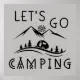 Cute let's go camping word art poster | Zazzle