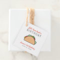 Cute Let's Taco Bout A Birthday Mexican Fiesta Favor Tags | Zazzle
