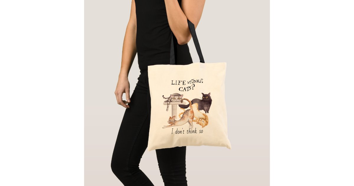 Cute Life Without Cats Tote Bag | Zazzle