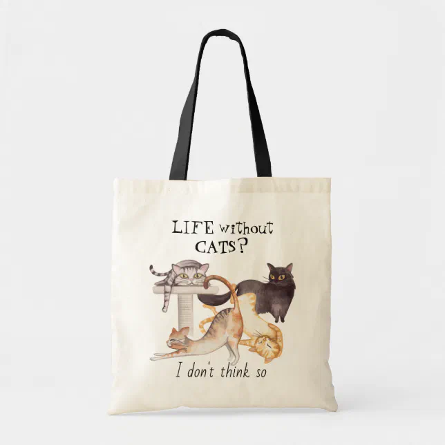 Cute Life Without Cats Tote Bag | Zazzle