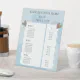 Cute Light Blue Business Price List Pedestal Sign | Zazzle