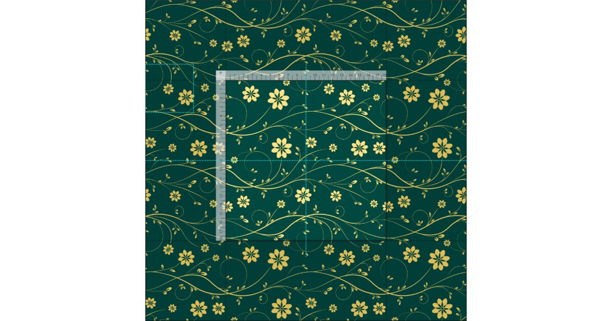 Cute Light Yellow & Green Delicate Floral Pattern Fabric | Zazzle