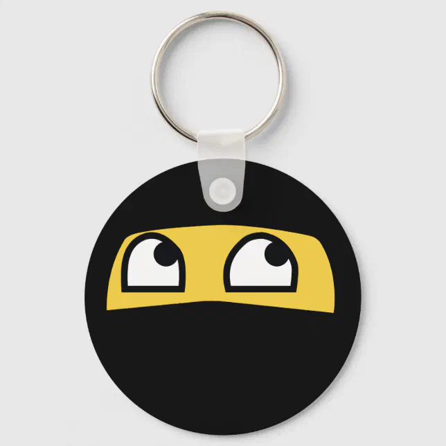 Cute lil' ninja emoji keychain | Zazzle