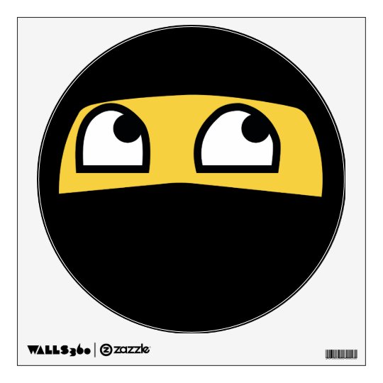 Cute lil' ninja emoji wall sticker | Zazzle.com