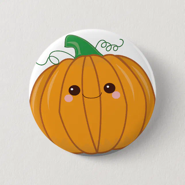Cute Lil Pumpkin Button | Zazzle