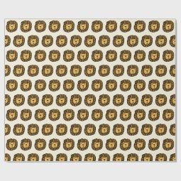 Cute lion wrapping paper | Zazzle