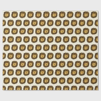 Cute lion wrapping paper | Zazzle