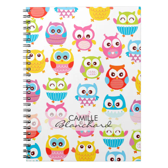 Cute Litte Owls Personalized Notebook | Zazzle