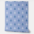 Cute Little Anchor Pattern Wallpaper | Zazzle