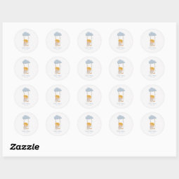 Cute Little Angel Classic Round Sticker | Zazzle