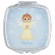 Cute Little Angel on Light Blue Compact Mirror | Zazzle