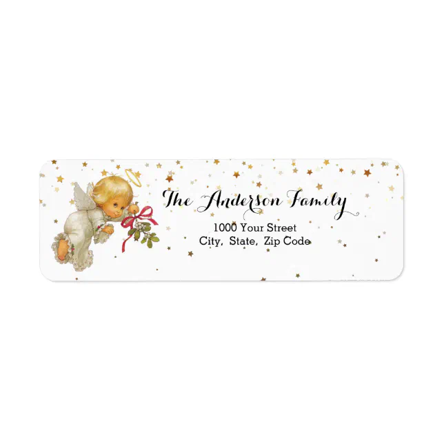 Cute Little Angel Return Address Label | Zazzle