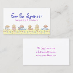 Cute Little Babies Babysitting & Child Care Card | Zazzle