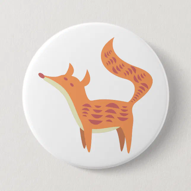 Cute little baby fox button | Zazzle