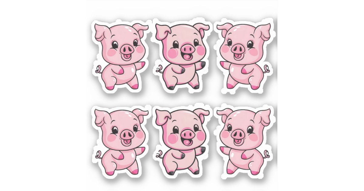 Cute Little Baby Pig Sticker | Zazzle
