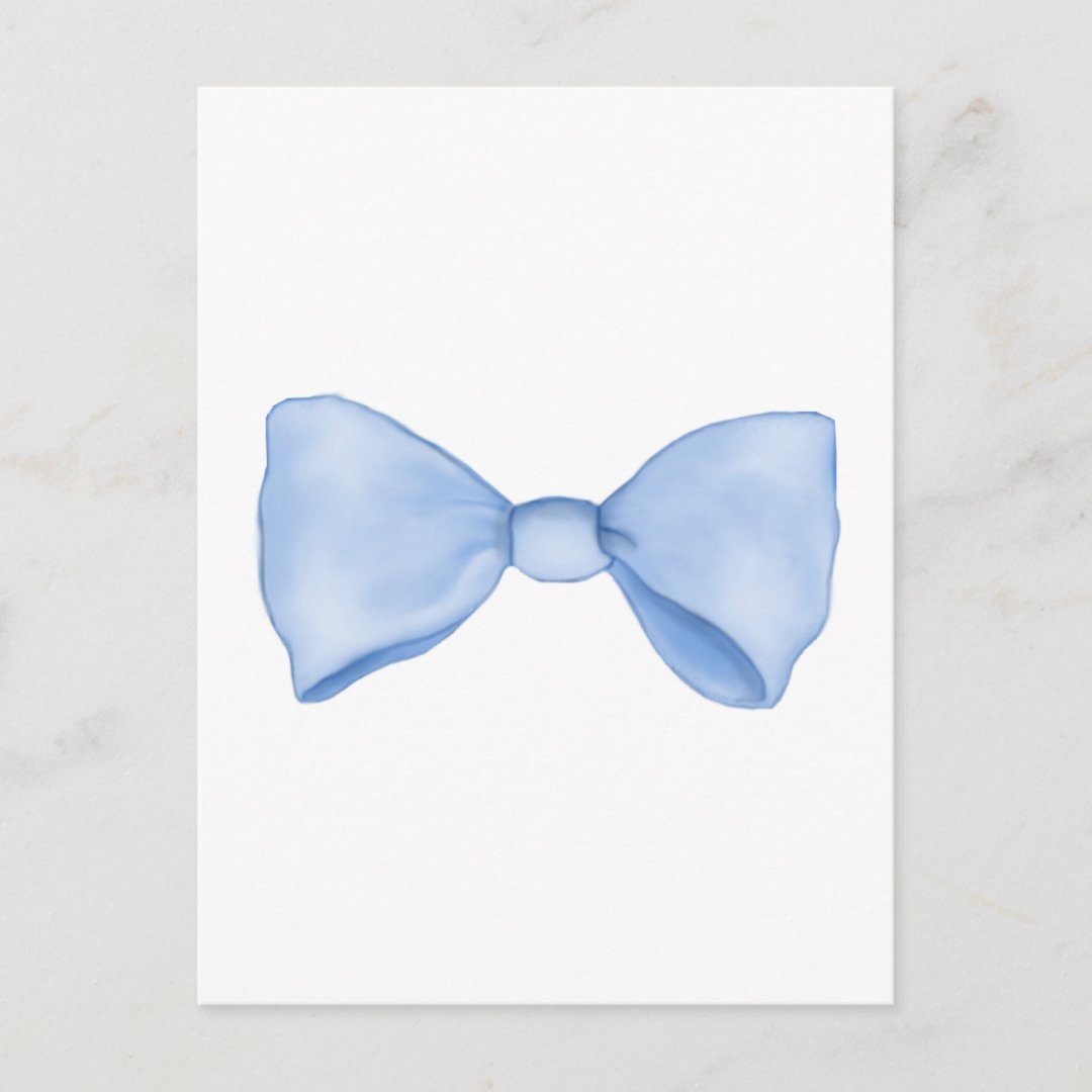 Cute Little Blue Bow Tie Postcard | Zazzle