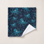 Cute Little Blue Octopus Bath Towel Set | Zazzle