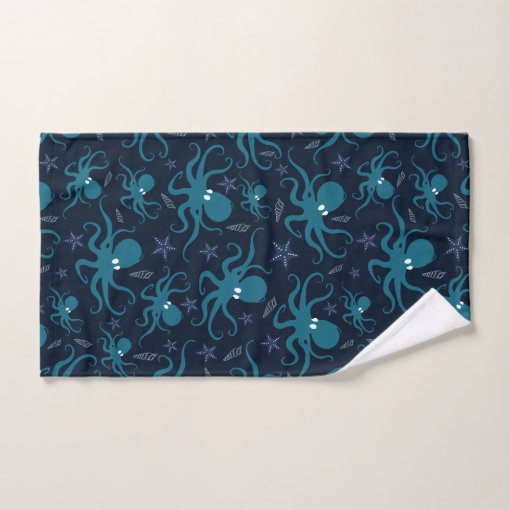 Cute Little Blue Octopus Bath Towel Set | Zazzle