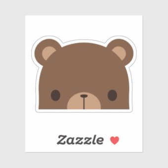 Cute Little Brown Bear Sticker | Zazzle