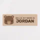 Cute Little Brown Bear with Personalized Name Labels | Zazzle