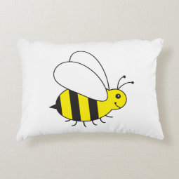 Cute Little Bumble Bee Cartoon Decorative Pillow | Zazzle