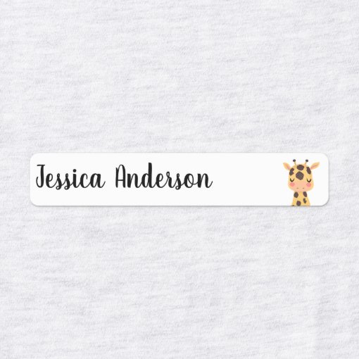 Cute LIttle Cartoon Giraffe Animal Art Kids' Labels | Zazzle