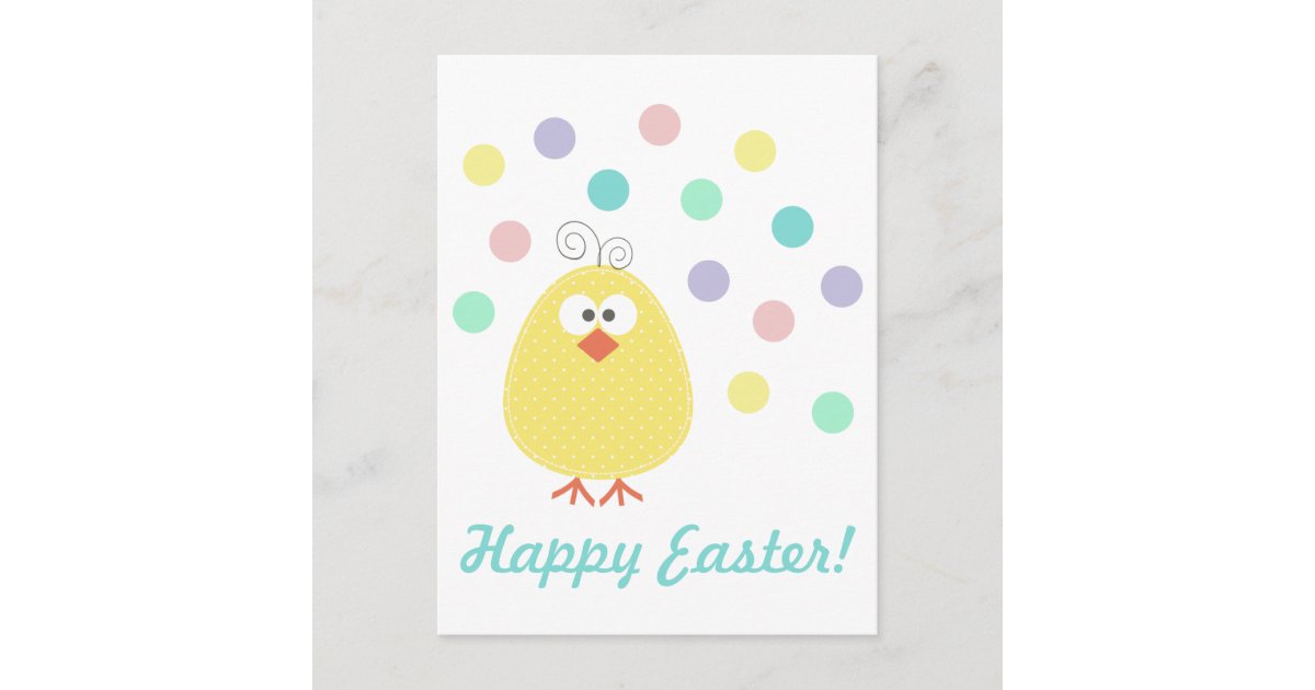 Cute Little Chickie Easter Postcard | Zazzle