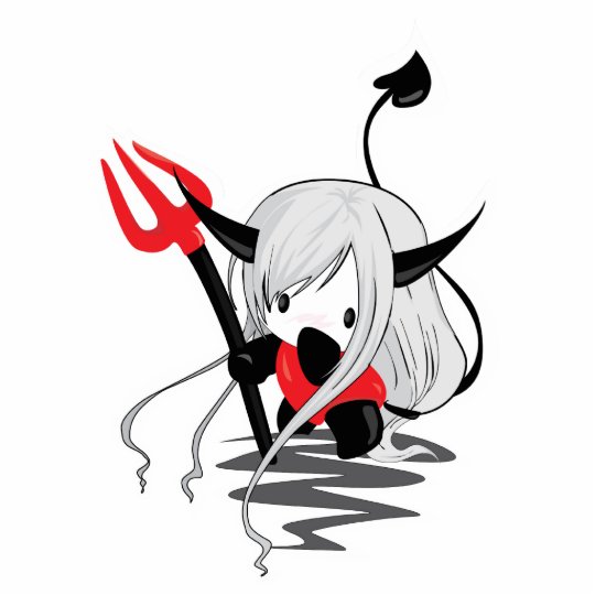 Cute Little Devil Girl Statuette | Zazzle.com