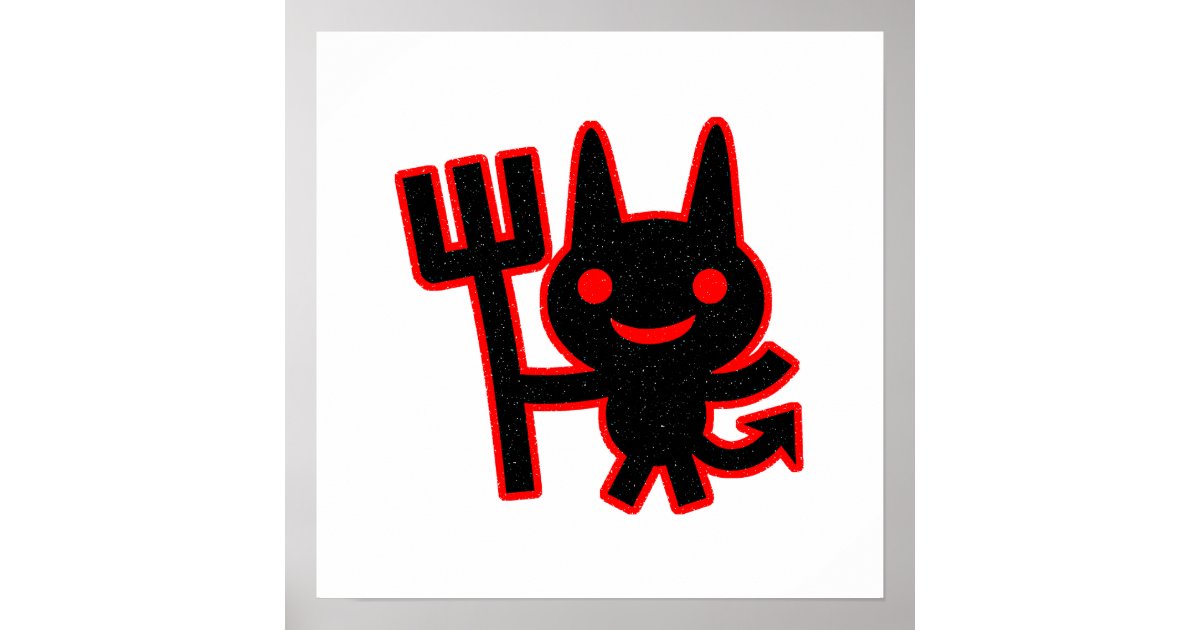 Cute Little Devil Poster | Zazzle