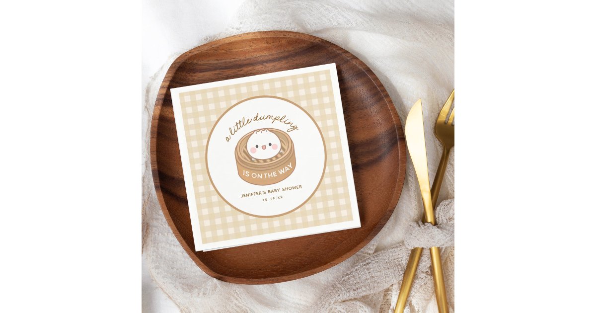 Cute Little Dumpling Baby Shower Napkins | Zazzle