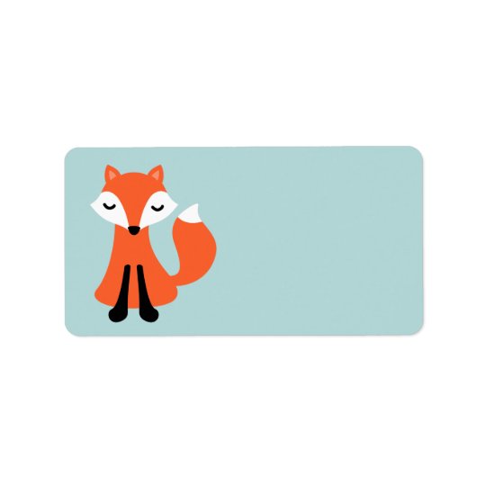 Cute little fox blank label | Zazzle.com