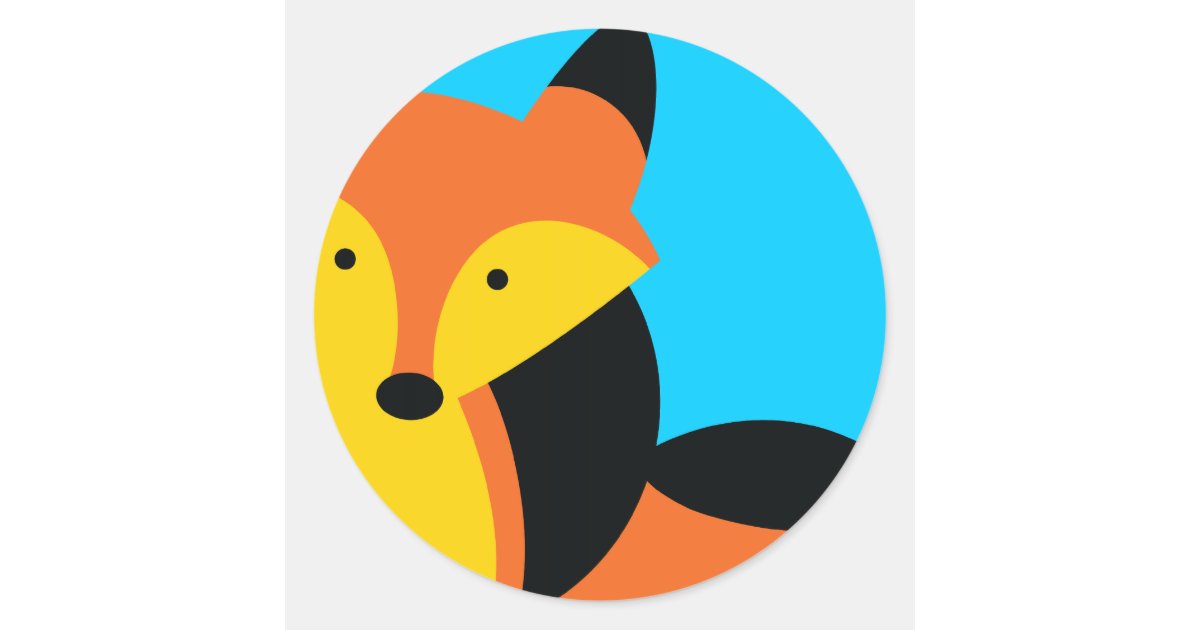 Cute little Fox Classic Round Sticker | Zazzle