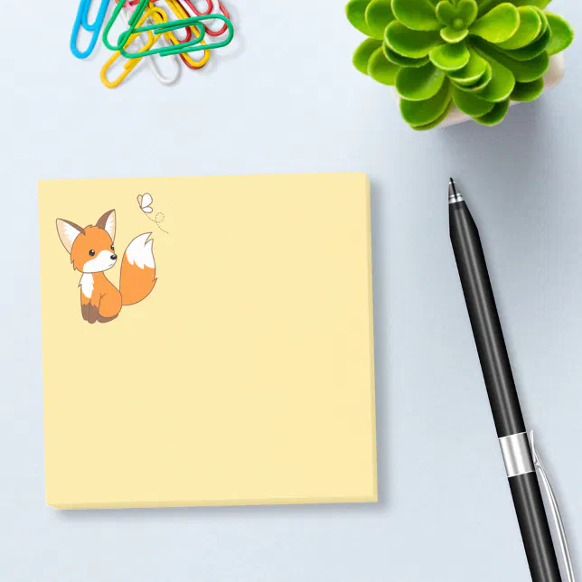 Cute Little Fox Post-it Notes | Zazzle
