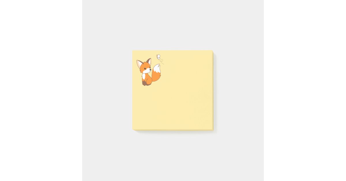 Cute Little Fox Post-it Notes | Zazzle