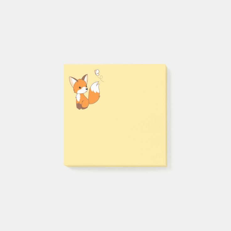 Cute Little Fox Post-it Notes | Zazzle