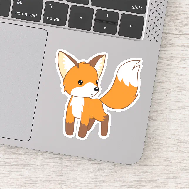 Cute Little Fox Sticker | Zazzle