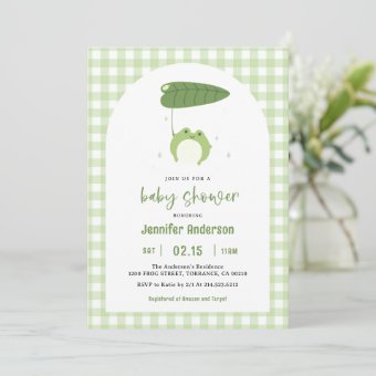 Cute Little Frog Baby Shower Invitation | Zazzle