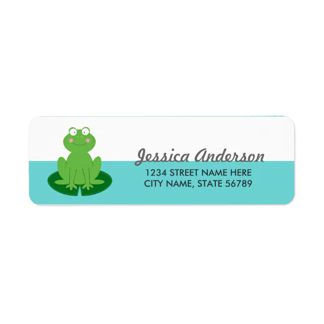 Cute Little Froggy Return Address Labels | Zazzle