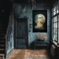 Cute Little Ghost Art - Vintage Halloween Poster | Zazzle