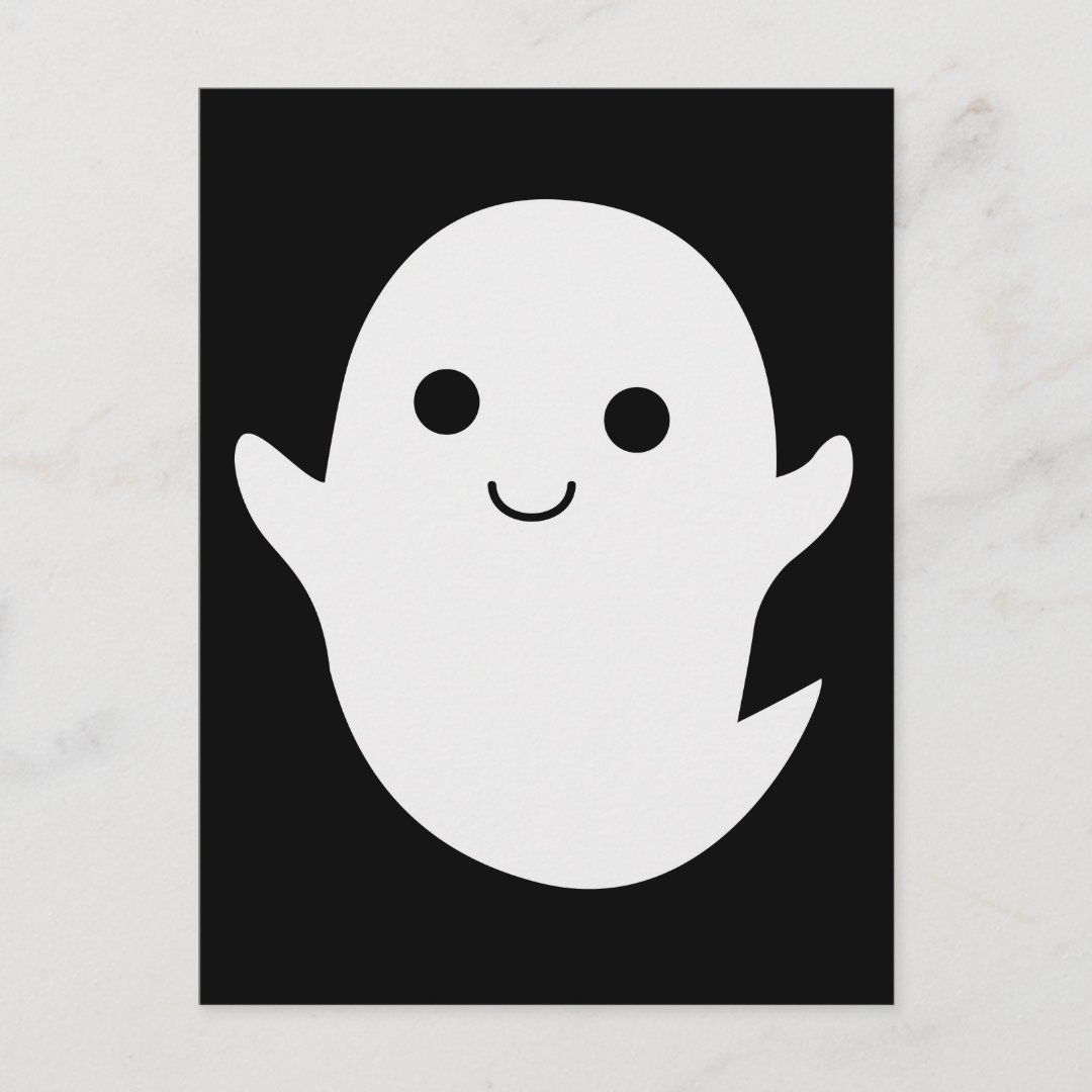 Cute little ghost postcard | Zazzle