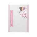 Cute Little Gymnast Girl and Ribbon Gymnastics Notepad | Zazzle